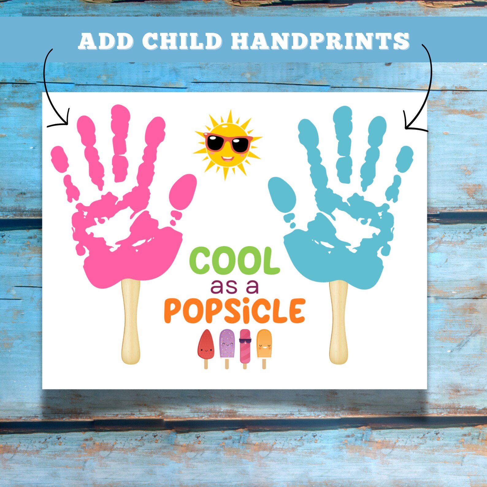 Summer Handprint Art, Preschool Activity for Babies, Toddlers, Kids ...