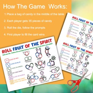 Fruit of the Spirit Game, Printable Game, Sunday School Game, Candy ...