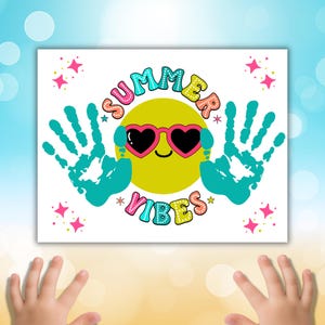 Summer Handprint Craft, Preschool Activity for Babies, Summer Vibes ...