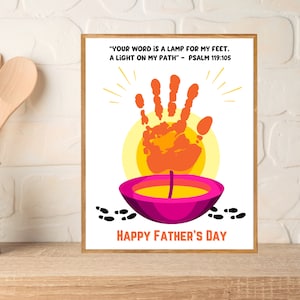 Father's Day Bible Handprint Art, Handprint Craft, Preschool Baby ...