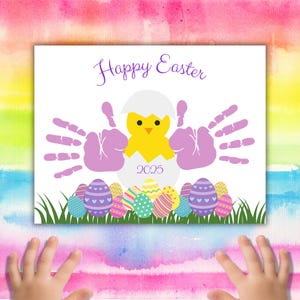 Easter Handprint Craft, Handprint Art, Easter Keepsake, Baby Handprint ...
