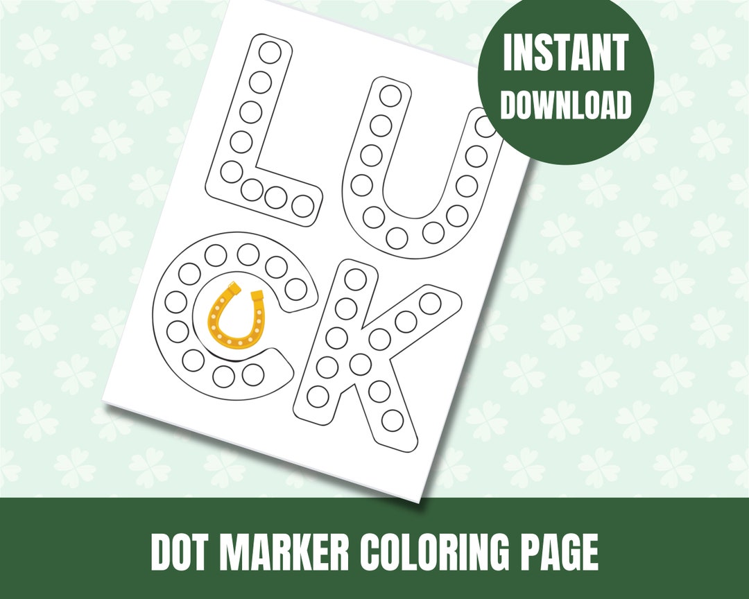 St Patrick's Dot Marker Page for Preschoolers. St Patrick's Day ...
