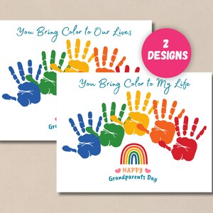 Grandparent's Day Handprint Art, Preschool Handprint Craft Activity for ...
