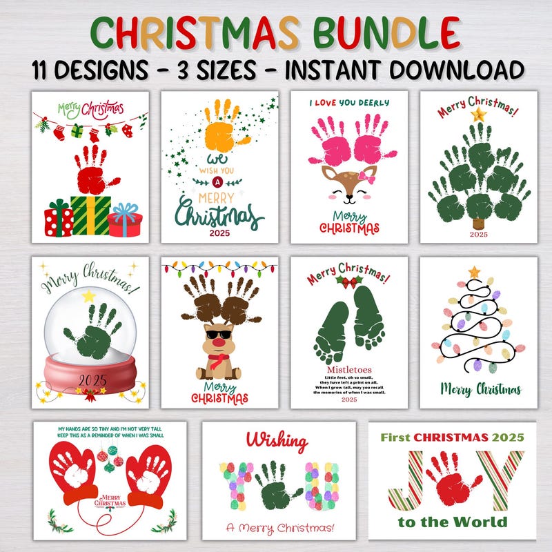Christmas Handprints for Parents - Etsy