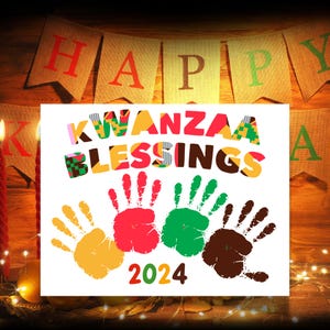 Kwanzaa Handprint Craft, Kwanzaa Handprint Art, Handprint Activity ...