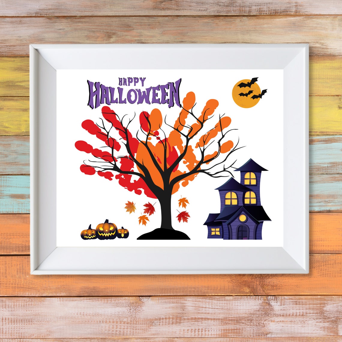 Halloween Handprint Art, Handprint Craft, Halloween Preschool Activity ...