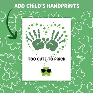 St. Patrick's Day Handprint Craft, St Patrick's Day Handprint Activity ...
