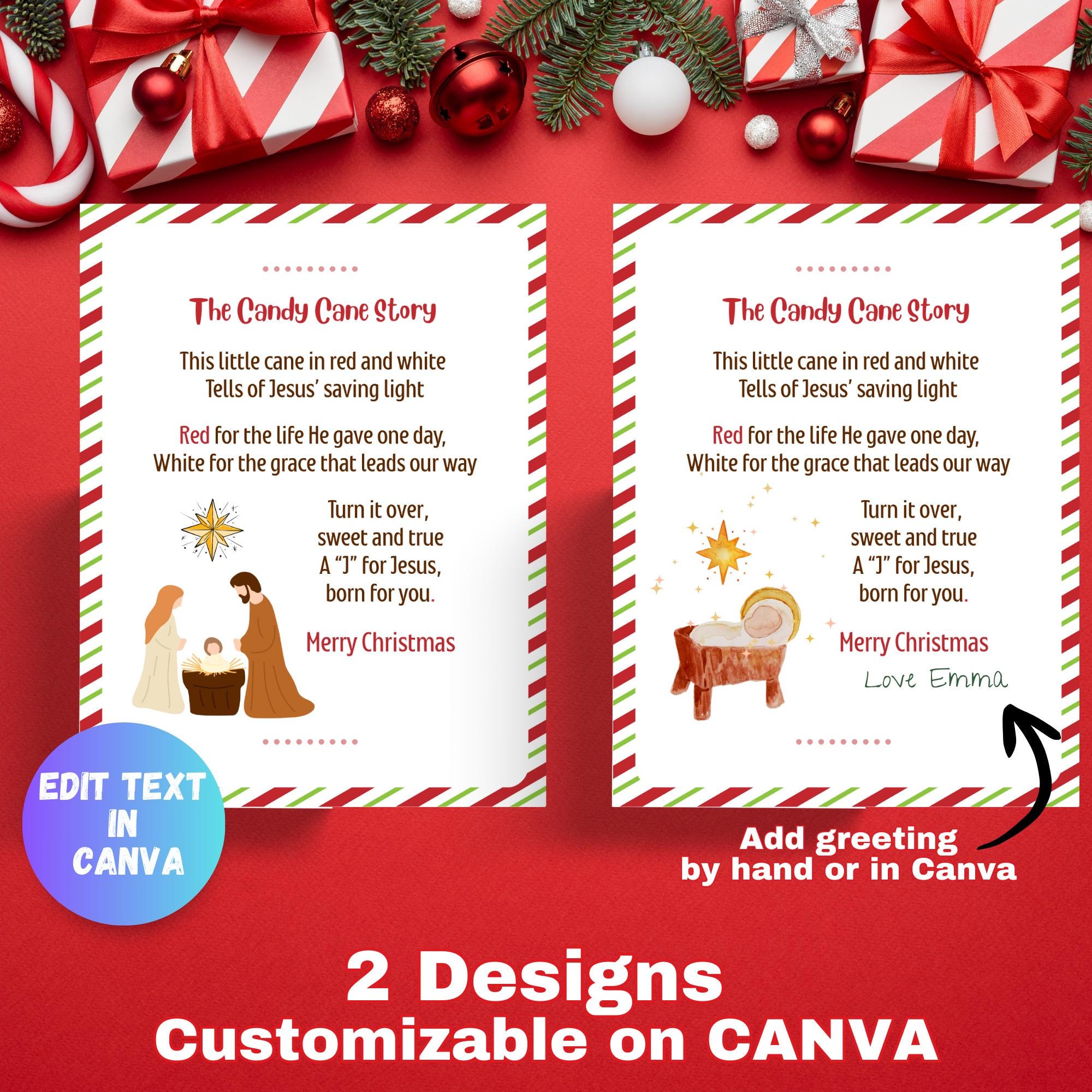 Candy Cane Story Holder, Christian Gift Holder, Sunday School Activity ...