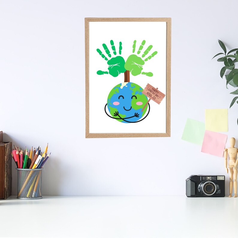 Earth Day Handprint Art, Handprint Earth Day Craft, Earth Day Keepsake ...