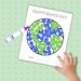 Earth Day Dot Marker Coloring Page for Preschoolers. Earth Day Earth ...