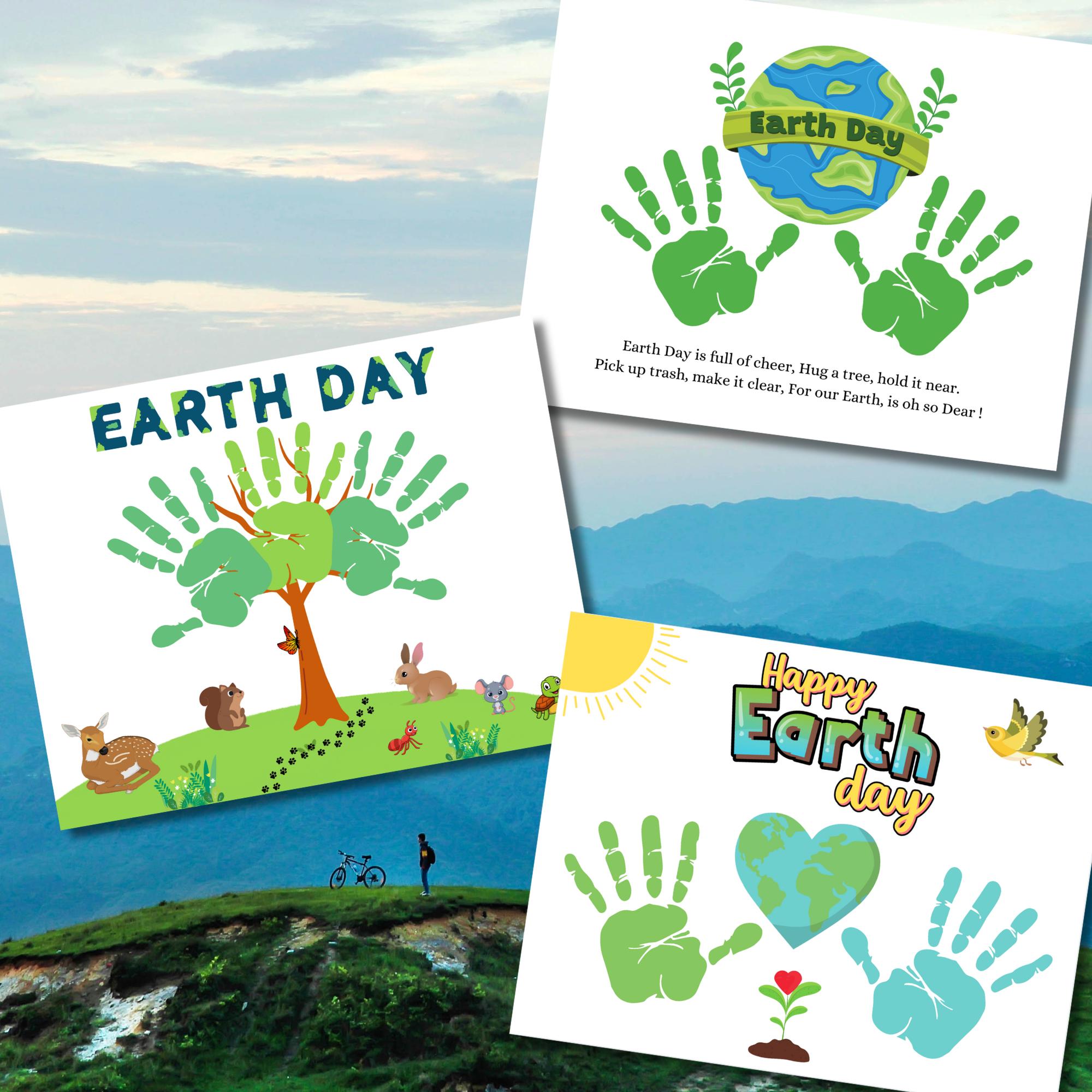 Earth Day Handprint Craft, Handprint Art, Earth Day Preschool Activity ...
