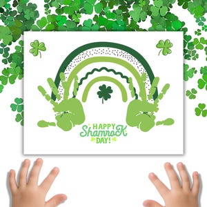 St Patrick's Day Handprint Craft, St Patrick's Day Handprint Art ...