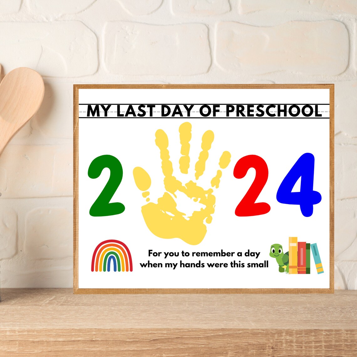 Last Day Preschool Handprint Art, Preschool Craft, Preschool Keepsake ...