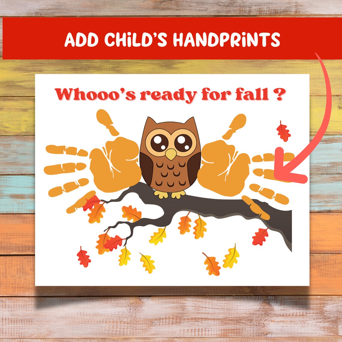 Fall Handprint Art, Owl Handprint Craft, Preschool Activity for Babies ...