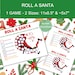 Roll a Santa Game, Printable Holiday Game, Christmas Party, Candy Game ...