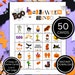 Halloween Bingo Game, Kids Halloween Party Game, 50 Halloween Bingo ...