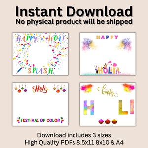 Holi Handprint Bundle, Holi Handprint Craft, Preschool Handprint ...