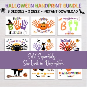 Halloween Handprint Art, Handprint Craft, Say Boo Preschool Activity ...