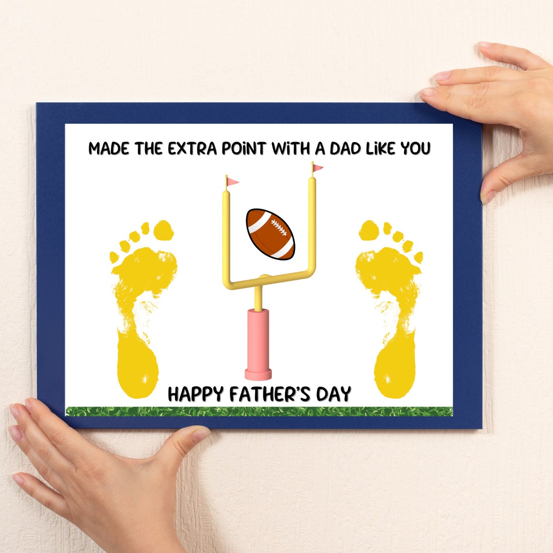 Father's Day Footprint Craft, Preschool Kids Baby Toddler Activity ...