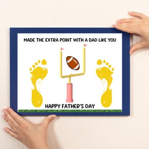 Father's Day Footprint Craft, Preschool Kids Baby Toddler Activity ...