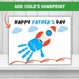 Father's Day Handprint Craft, Handprint Art, Preschool Activity ...