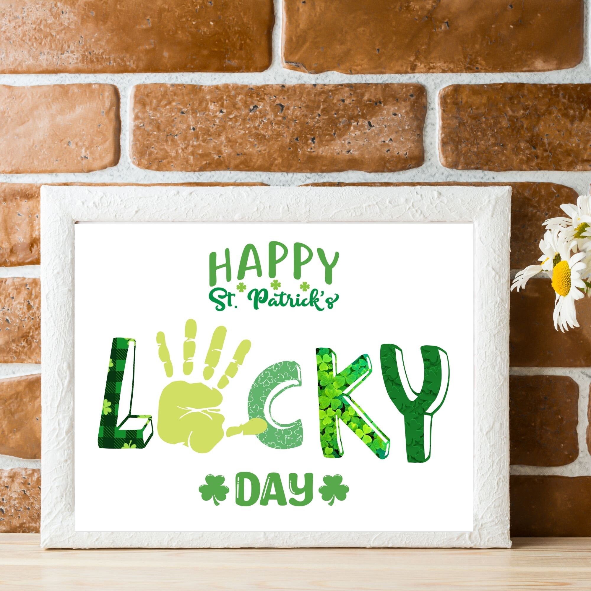 St Patrick's Day Lucky Handprint Art, St Patrick's Day Craft, St ...