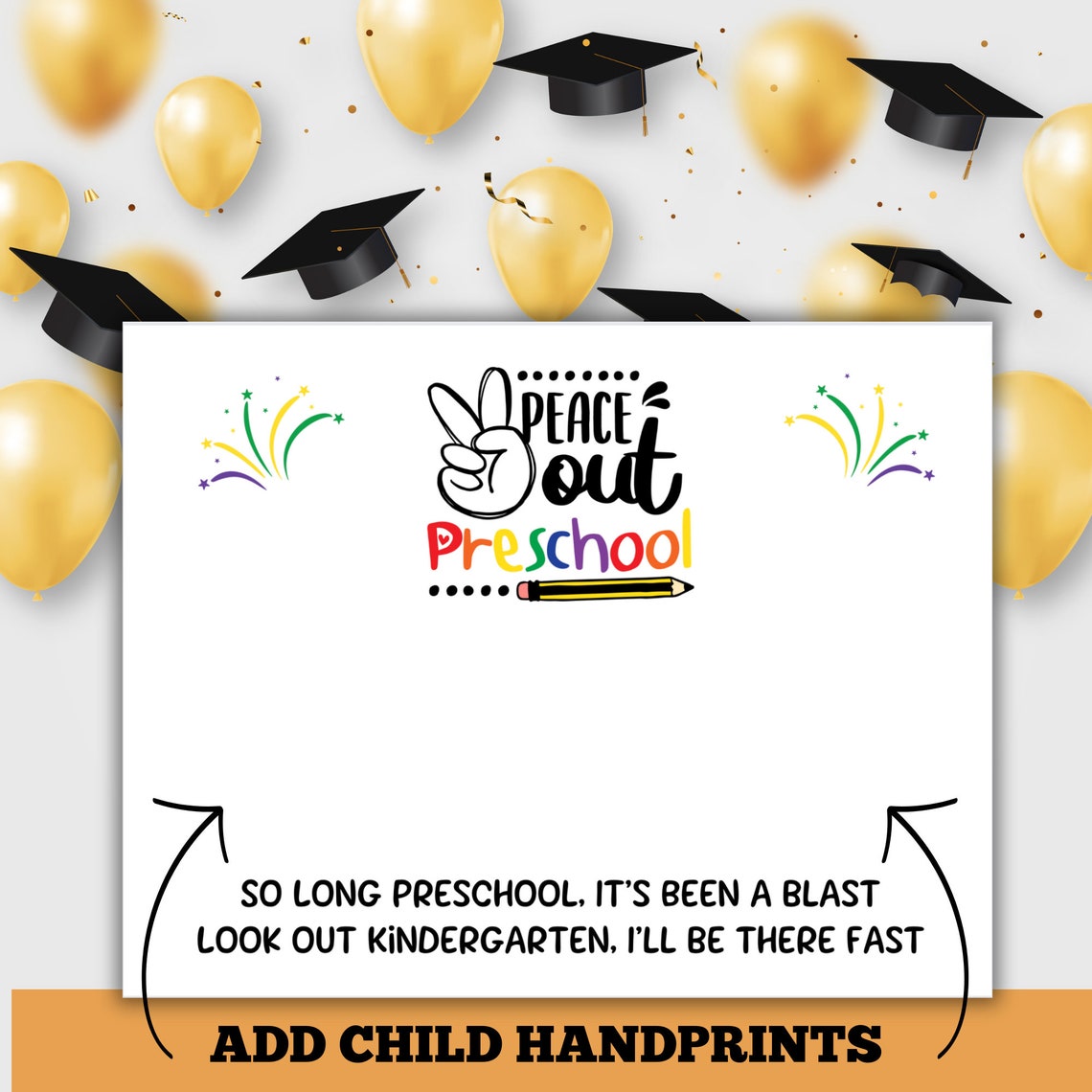 Preschool Handprint Art Craft, Last Day of Preschool, Preschool ...