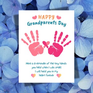 Grandparent's Day Handprint Art, Preschool Handprint Craft Activity for ...