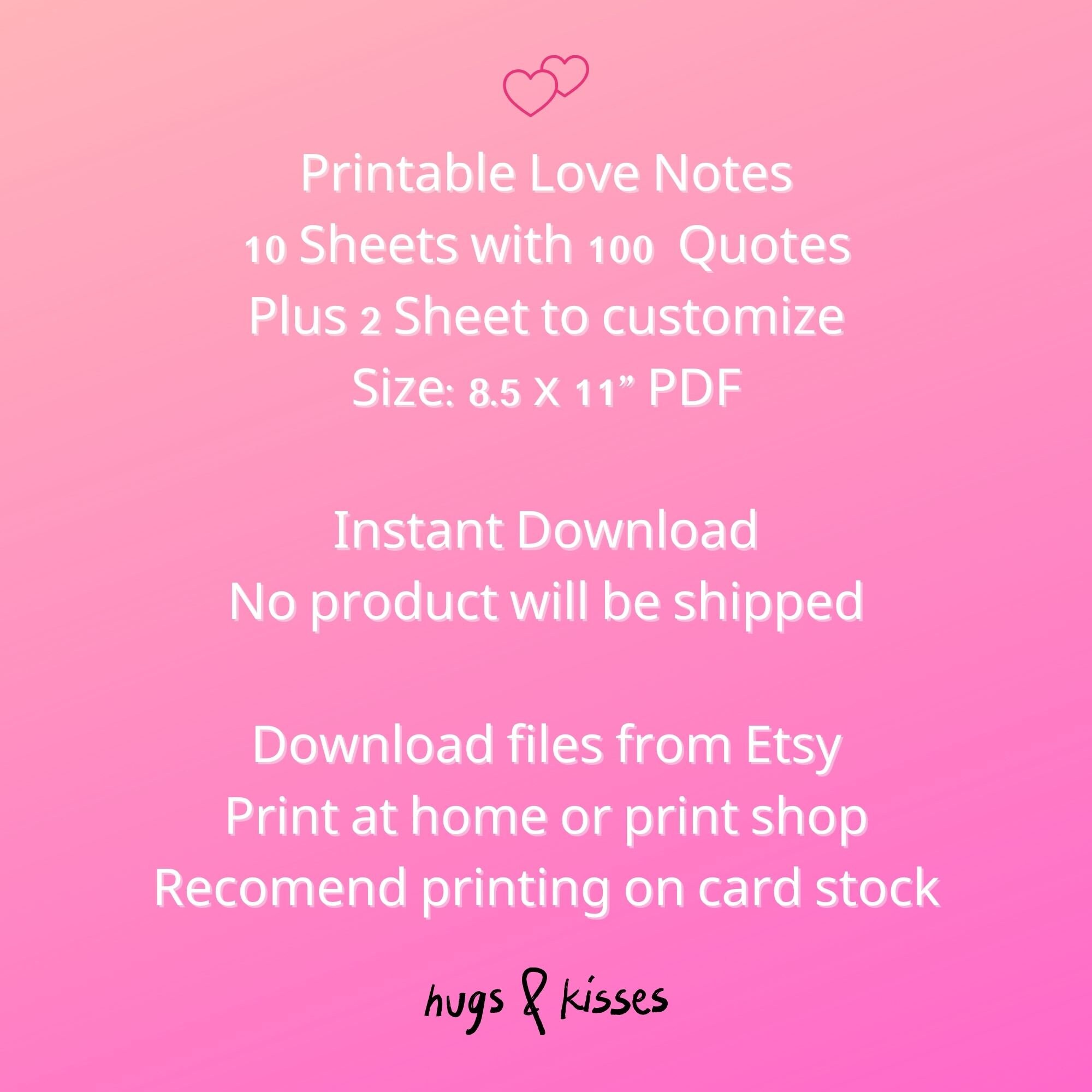 Editable Lunch Box Love Notes Printable, Valentine's Day, Anniversary ...