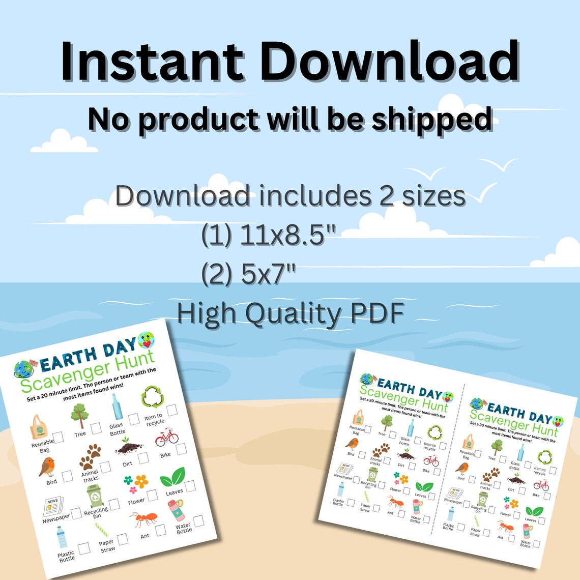 Earth Day Scavenger Hunt, Earth Day Classroom Activity, Youth Group ...