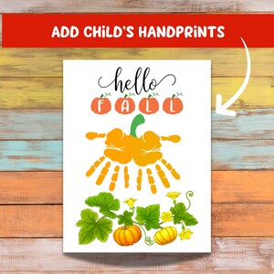 Fall Handprint Art, Pumpkin Patch Handprint Craft, Preschool Activity ...