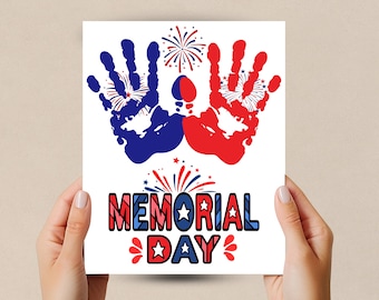 Memorial Day Handprint Craft - Etsy