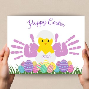Easter Handprint Craft, Handprint Art, Easter Keepsake, Baby Handprint ...