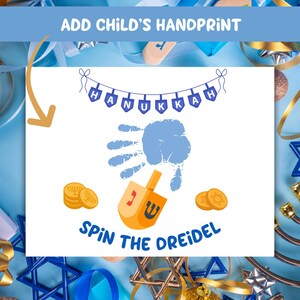 Hanukkah Handprint Craft, Handprint Art, Daycare Craft Happy Hanukkah ...