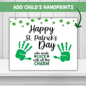 St Patrick's Day Handprint Craft, St Patrick's Day Handprint Art ...