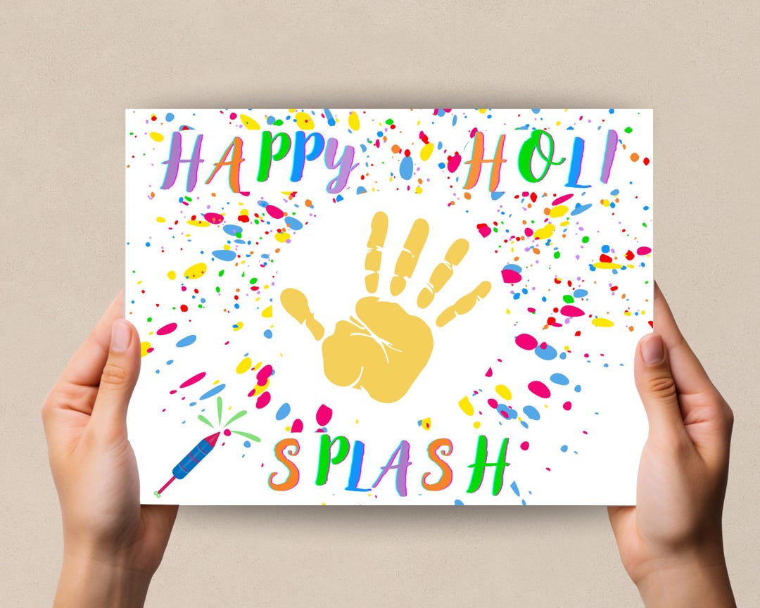 Holi Handprint Craft, Holi Handprint Art, Preschool Handprint Keepsake ...