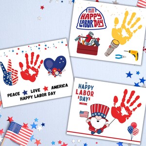 Labor Day Handprint Craft, Handprint Art, Printable Activity for Babies ...