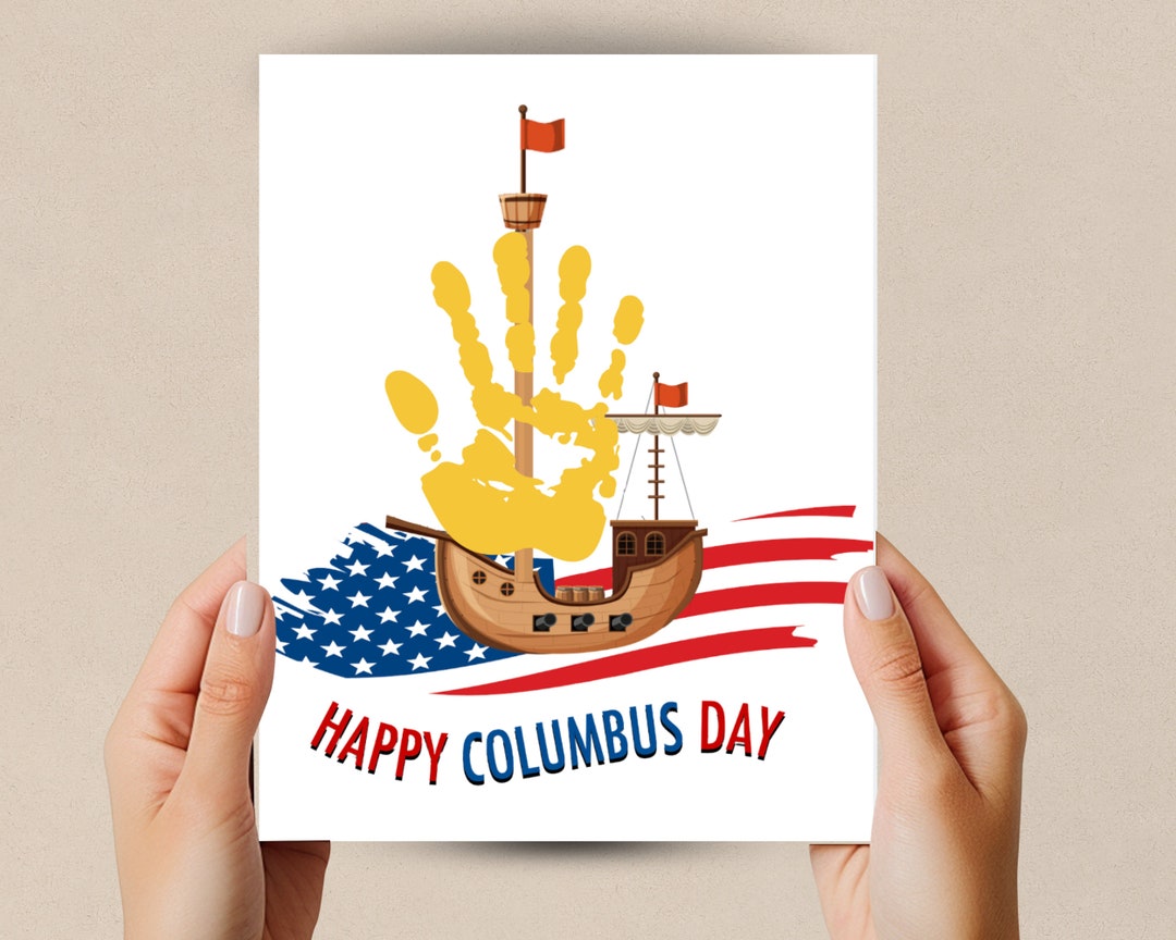 Columbus Day Handprint Craft, Handprint Art, Columbus Day Preschool ...