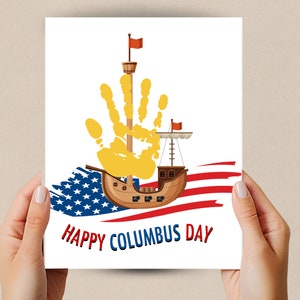 Columbus Day Handprint Craft, Handprint Art, Columbus Day Preschool ...