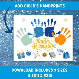 Hanukkah Handprint Art Bundle, Handprint Craft, Printable Activity for ...