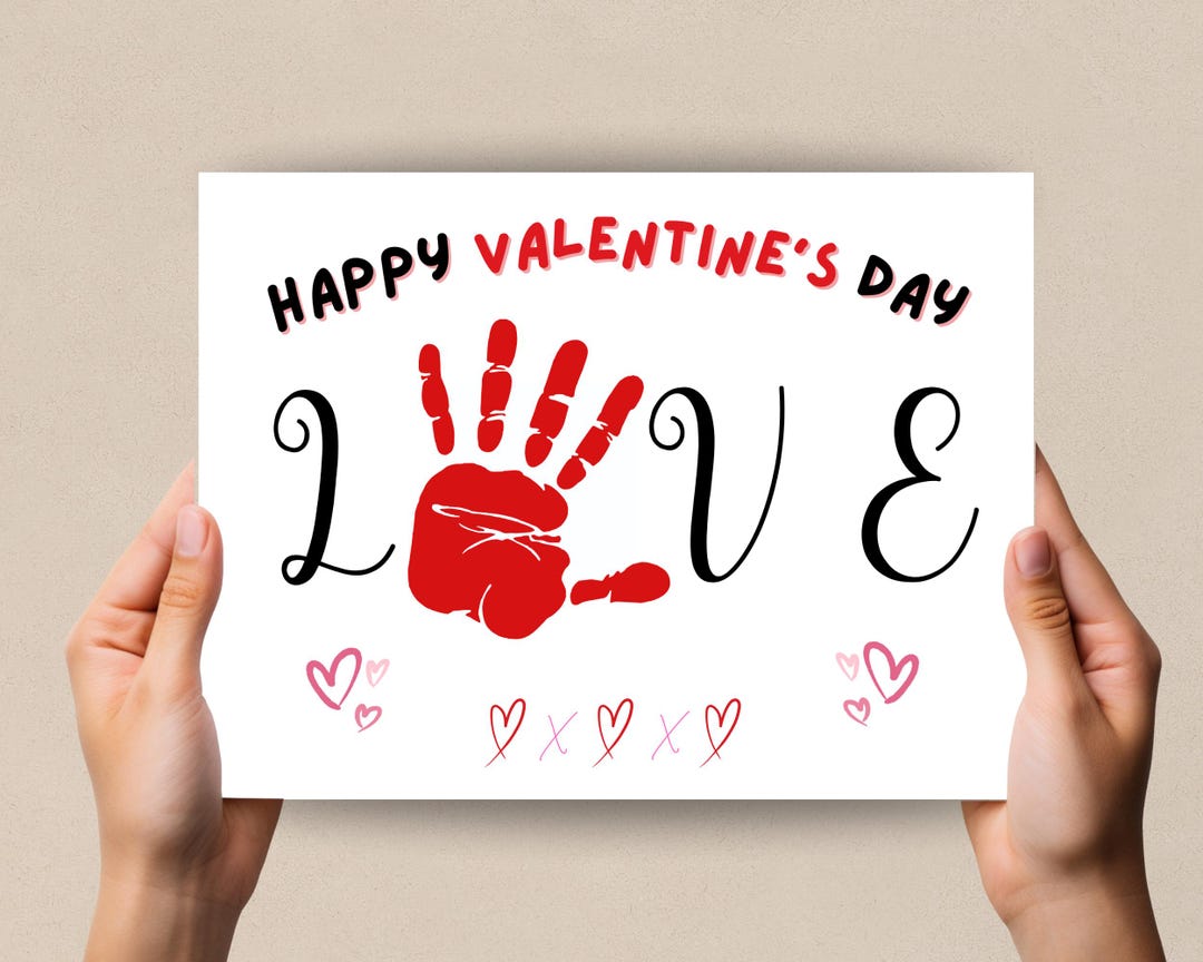 Valentines Day Handprint Craft, Handprint Art, Handprint Keepsake ...