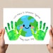 Earth Day Handprint Art, Handprint Earth Day Craft, Earth Day Keepsake ...
