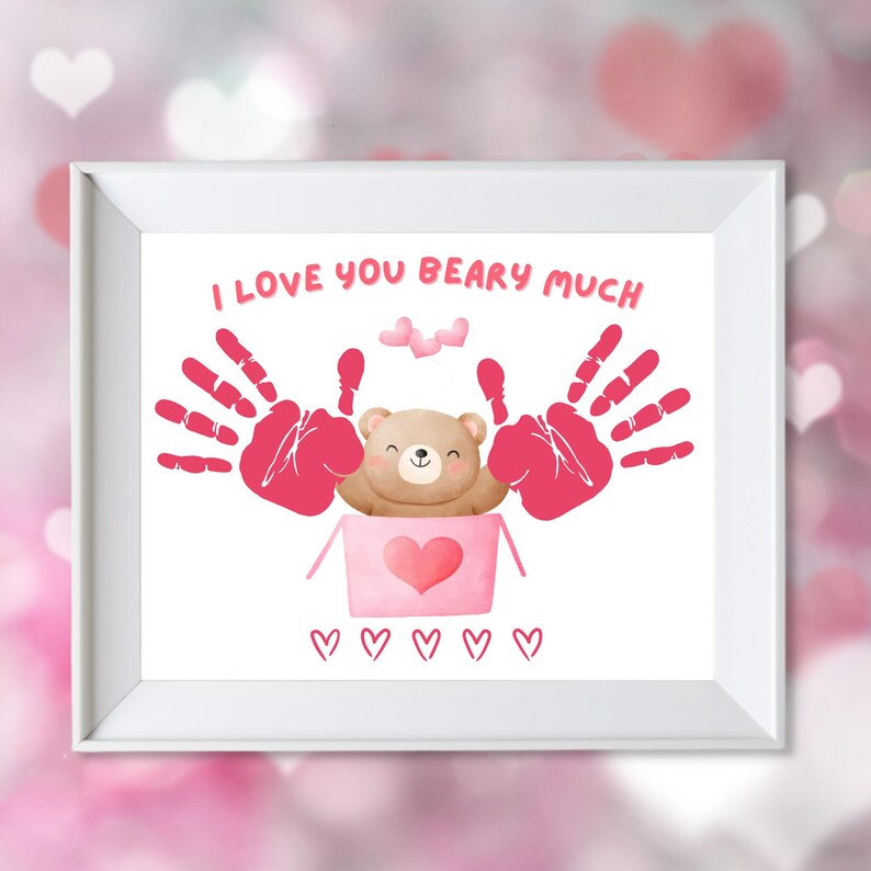 Valentines Day Handprint Art, Valentines Handprint Craft, Handprint ...