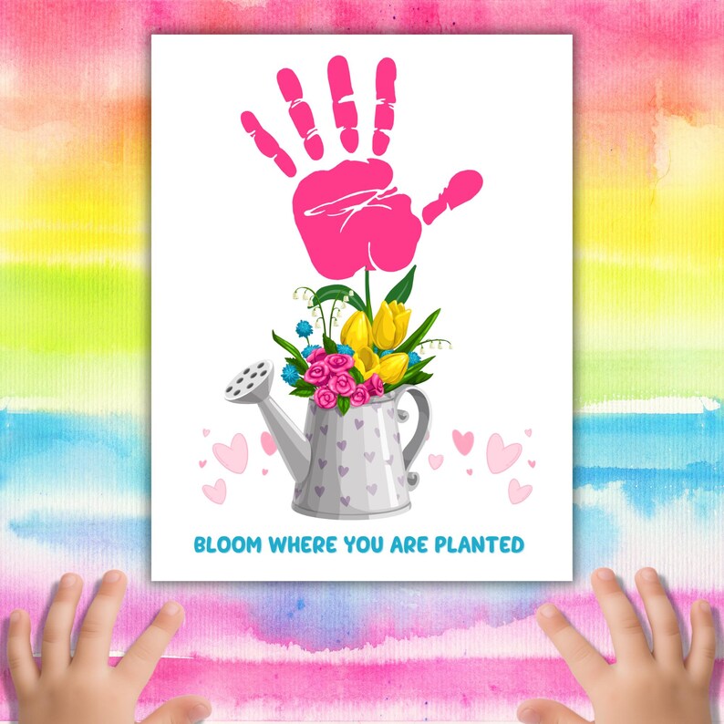 Spring Handprint Craft, Spring Keepsake Handprint, Spring Handprint ...