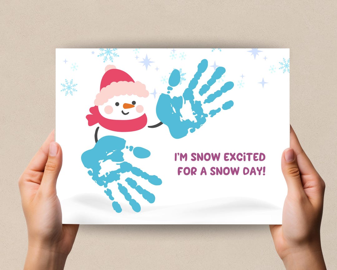 Snowman Handprint Craft, Winter Handprint Art, Winter Handprint ...