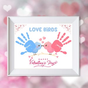 Valentines Day Handprint Craft, Valentines Day Handprint Art, Handprint ...