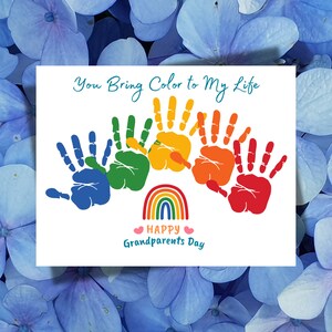 Grandparent's Day Handprint Art, Preschool Handprint Craft Activity for ...