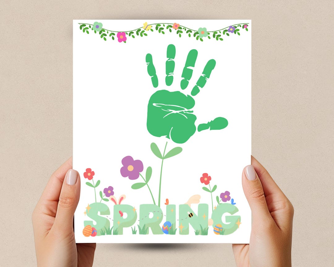 Spring Handprint Craft, Spring Handprint Art for Preschoolers, DIY ...