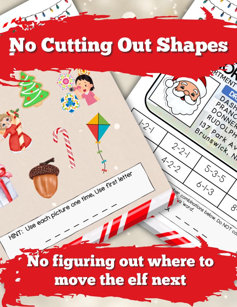 Elf Scavenger Hunt, Christmas Treasure Hunt, Elf Notes, Advent Calendar ...