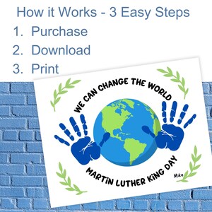 Martin Luther King Handprint Craft, Handprint Art, Printable Activity ...